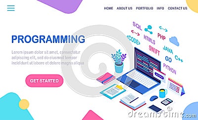 Software Development, Programming Language, Coding. Digital Technology ...