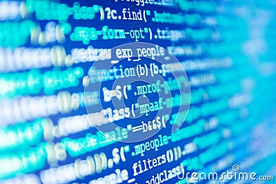 Software Engineer At Work. Website Programming Code. Business And AI ...