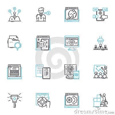Software Engineering Linear Icons Set. Coding, Debugging, Programming, Algorithms, Architecture ...