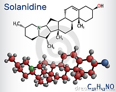 Solanidine Molecule. It Is Poisonous Steroidal Alkaloid, Plant ...