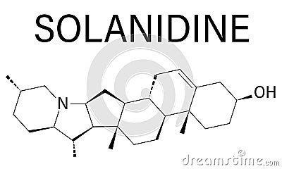 Solanidine Potato Toxin Molecule. Skeletal Formula. Chemical Structure ...