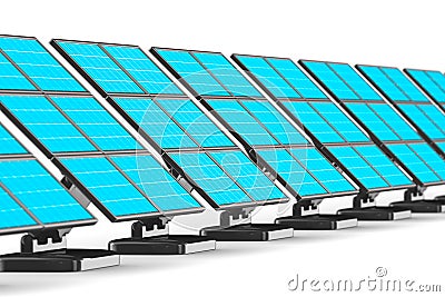 Solar Battery On White Background. Isolated 3d Royalty-Free Stock Photo ...
