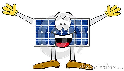 Solar Cartoon Panel Stock Photography - Image: 18991542