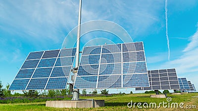 Solar Panels Follow the Sun, Time-lapse Stock Footage - Video of future ...