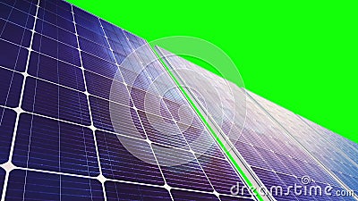 Solar Panels Panorama (Loop on Green Screen) Stock Video - Video of ...