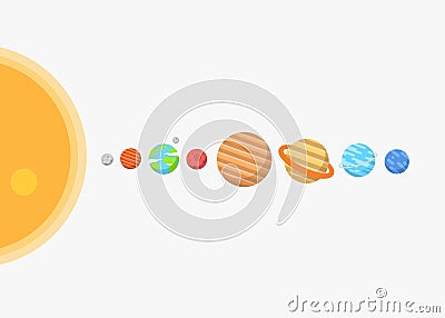 Solar System Planets Infographics On White Background Template Vector ...