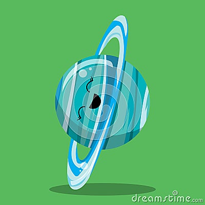 Solar System Planets Smiley Uranus 07 Cartoon Vector | CartoonDealer ...