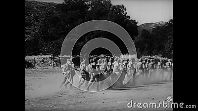 Soldier Falling Behind during Basic Training, 1940s Stock Video - Video ...