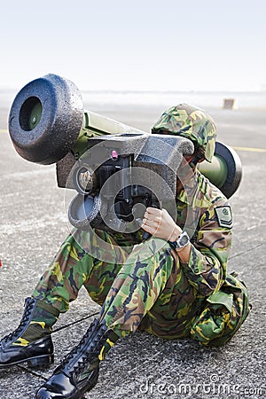 Soldier Operates Missile Launcher Editorial Image - Image: 7351920