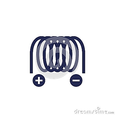 Solenoid Icon On White, Vector | CartoonDealer.com #265587296