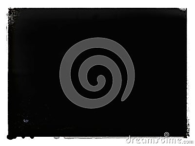 Solid Blank Empty Black Rectangle Screen Abstract With White Outline ...