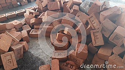 Solid Clay Bricks Used for Construction, Old Red Brick, Hard Laterite ...