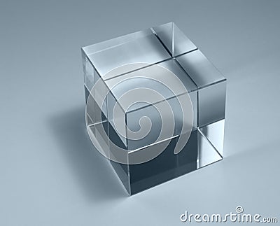 Solid Glass Cube Royalty Free Stock Photos - Image: 34557378