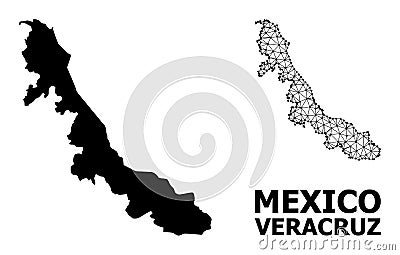 Solid And Mesh Map Of Veracruz State Cartoon Vector | CartoonDealer.com ...