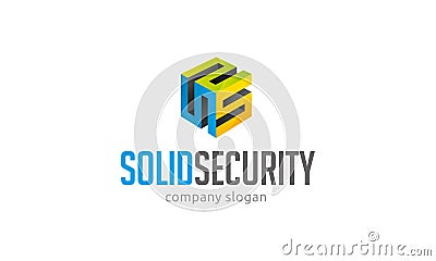Solid Security Logo Vector Illustration | CartoonDealer.com #90551090