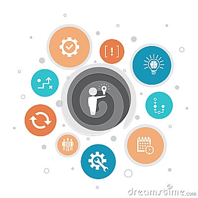 Solution Infographic 10 Steps Bubble Vector Illustration ...