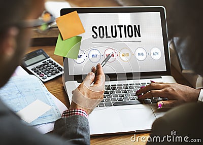 Solution Problem Solving Share Ideas Concept Stock Photo ...