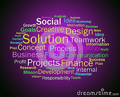 Solution Words Shows Success Resolution Solving And Solved Royalty-Free ...