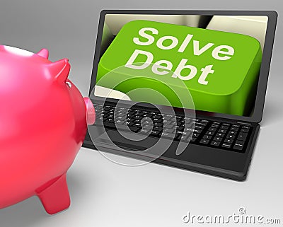 Solve Debt Key Means Solutions To Money Owing Royalty-Free Stock Photo ...