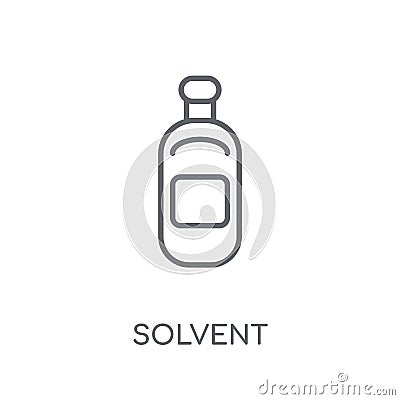 Solvent Linear Icon. Modern Outline Solvent Logo Concept On Whit ...