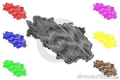 Sonipat District Haryana State, Republic Of India Map Vector ...