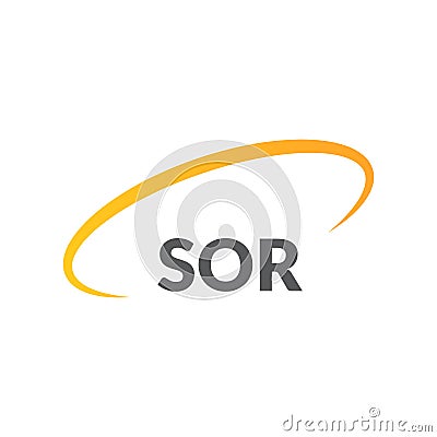 SOR Letter Logo Design On White Background. Creative Modern SOR Letter ...