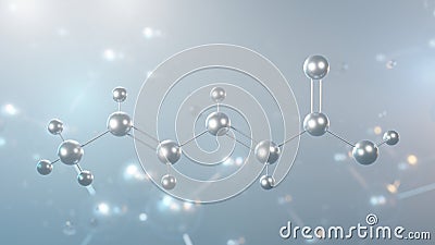 Sorbic Acid Molecular Structure, 3d Model Molecule, Food Preservative ...