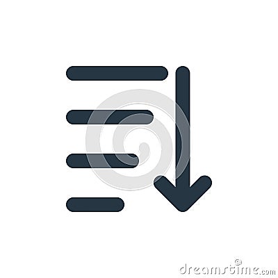 Sorting Order Icon Vector From Essentials Ui Concept. Thin Line ...