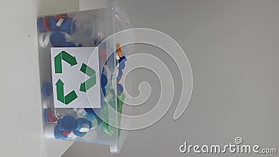 Sorting Plastic Bottle Caps and Lids Recyclable Materials for Recycling ...