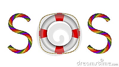SOS Morse Code Sign For Seeking Rescue Or Help Stock Image - Image ...