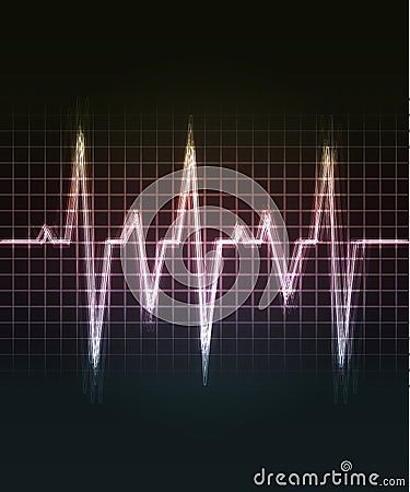 Oscilloscope Screen Showing Heartbeat Stock Illustration - Illustration ...