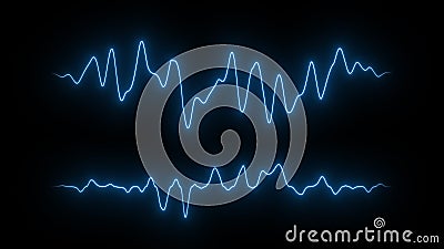 Sound Wave Line Signal. Waveform Audio Spectrum. FUI, HUD Element Stock ...