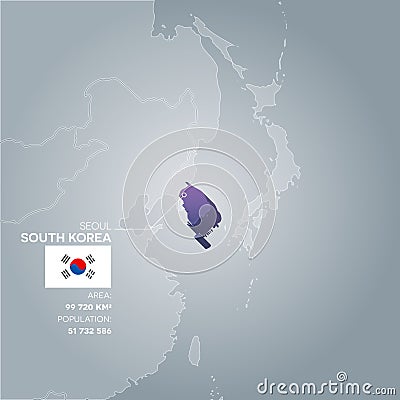 South Korea Information Map. Cartoon Vector | CartoonDealer.com #96893785