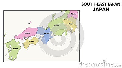 Southeast Map. State And District Map Of Southeast. Detailed Colourful ...