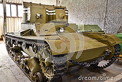 Soviet Light Infantry Twin-turret Tank T-26 Stock Photo - Image: 44180002