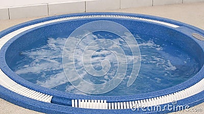 Spa and Jacuzzi with Bubbles with Beautiful Blue Color Background ...