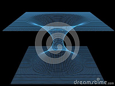 Space Model Of A Wormhole Stock Illustration - Image: 39521454