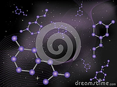 Space Molecules Royalty-Free Stock Image | CartoonDealer.com #3990964