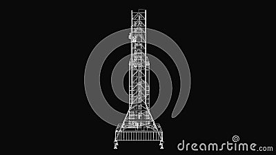 Space Rocket on Launch Pad. 4k 60fps Seamless Loop Stock Footage ...