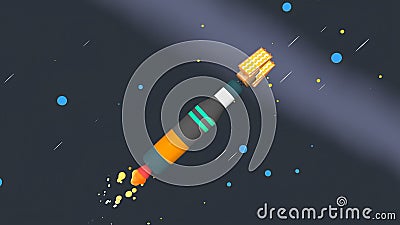 Space Rocket Stages Separation. Stock Video - Video of stages, planet ...