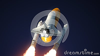 Space Shuttle Solid Rocket Boosters Separation. Stock Video - Video of ...