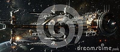 Space Station With Docking Arms Royalty-Free Stock Image ...