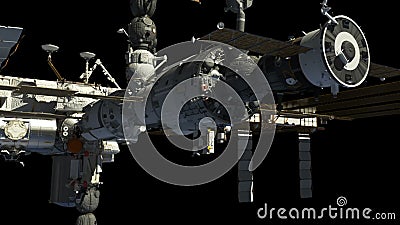 Spacecraft Docking To International Space Station with Alpha Matte ...