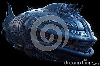 A Spaceship With A Biomorphic Design, Resembling A Giant Sea Creature ...