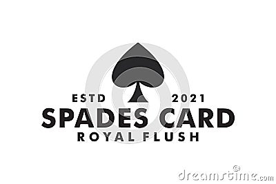 Spades Card Logo Vector Vintage Style Stock Photography | CartoonDealer ...