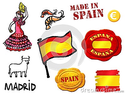 Spain Symbols Royalty Free Stock Photography - Image: 4757997