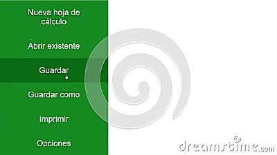 Spanish. Cursor Slides Over and Clicks Open Existing Spreadsheet Stock Video - Video of budget ...