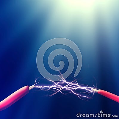 Spark Between Two Wires Stock Photography | CartoonDealer.com #4951436