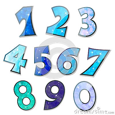 Sparkling Numbers Royalty Free Stock Image - Image: 26590446