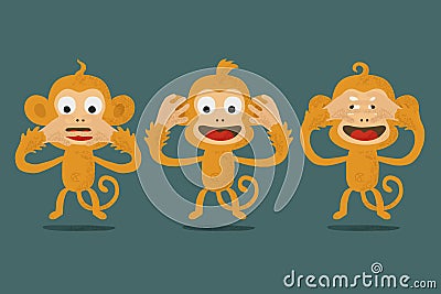 Speak No Evil , Hear No Evil Cartoon Vector | CartoonDealer.com #31454257